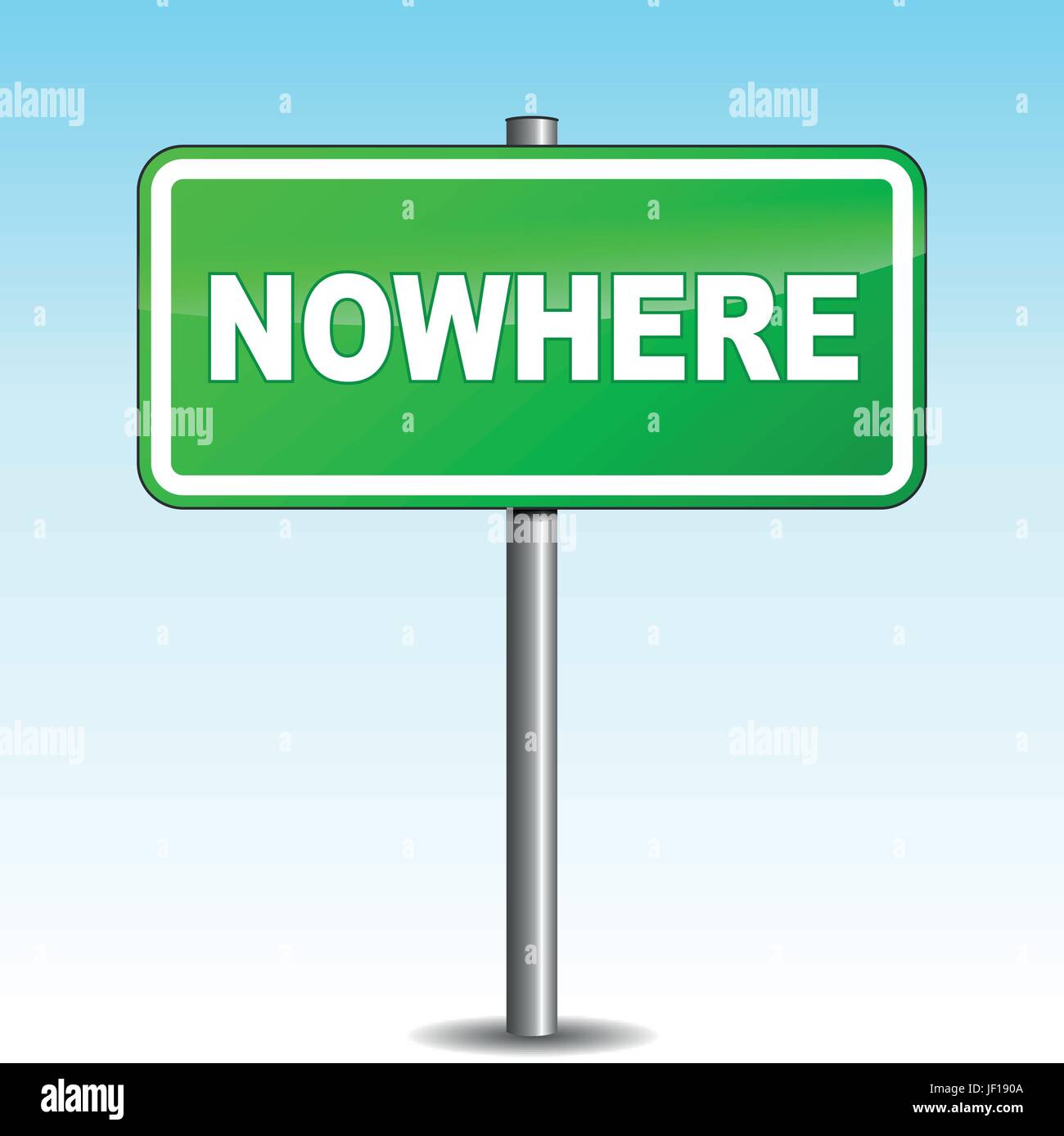 Nowhere road sign Stock Vector Images - Alamy