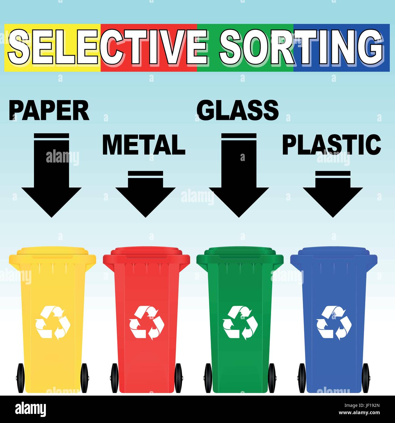 Plastic waste recycling rules Stock Vector Images - Alamy