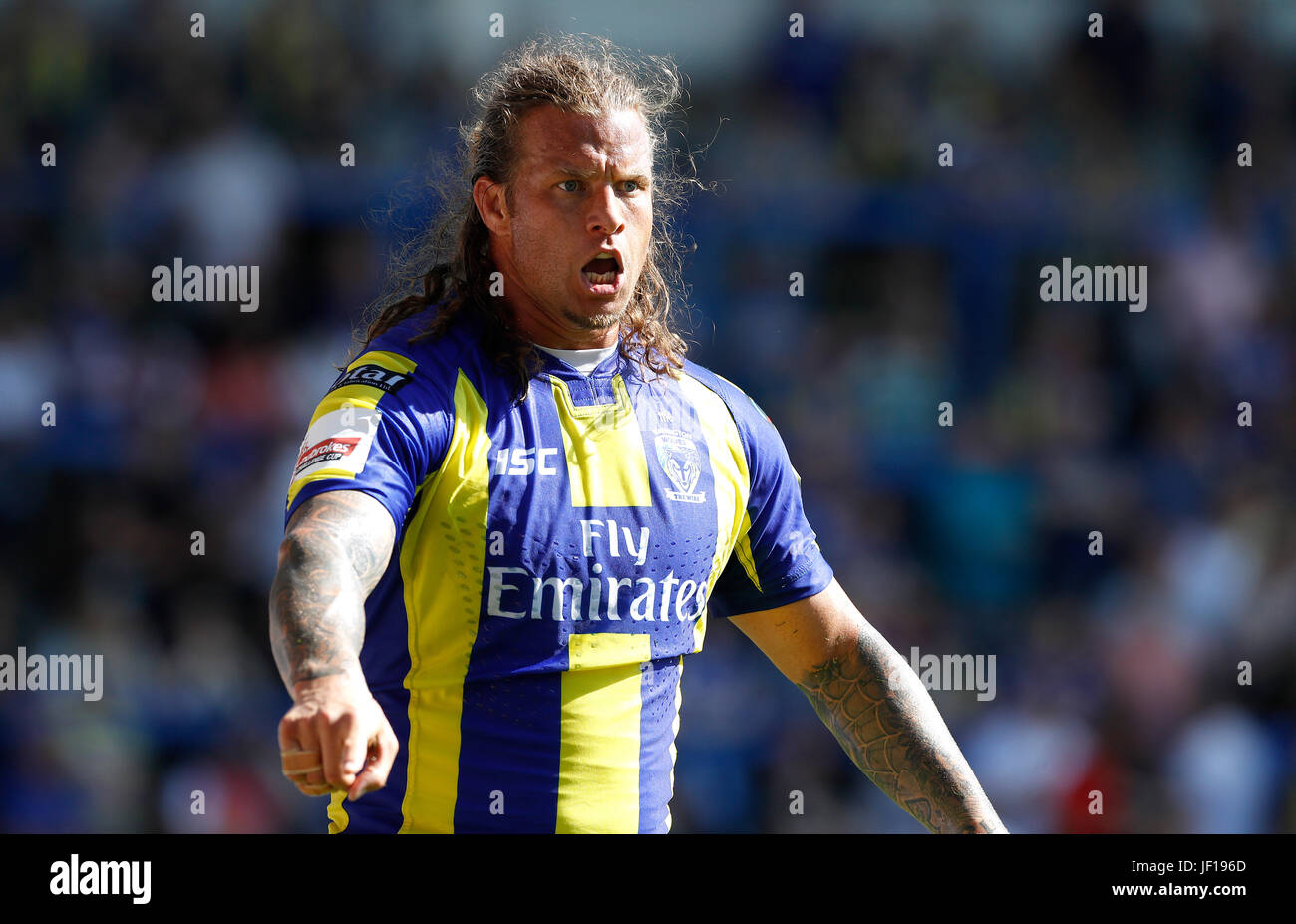 Warrington Wolves' Ashton Sims, during the Ladbrokes Challenge Cup ...