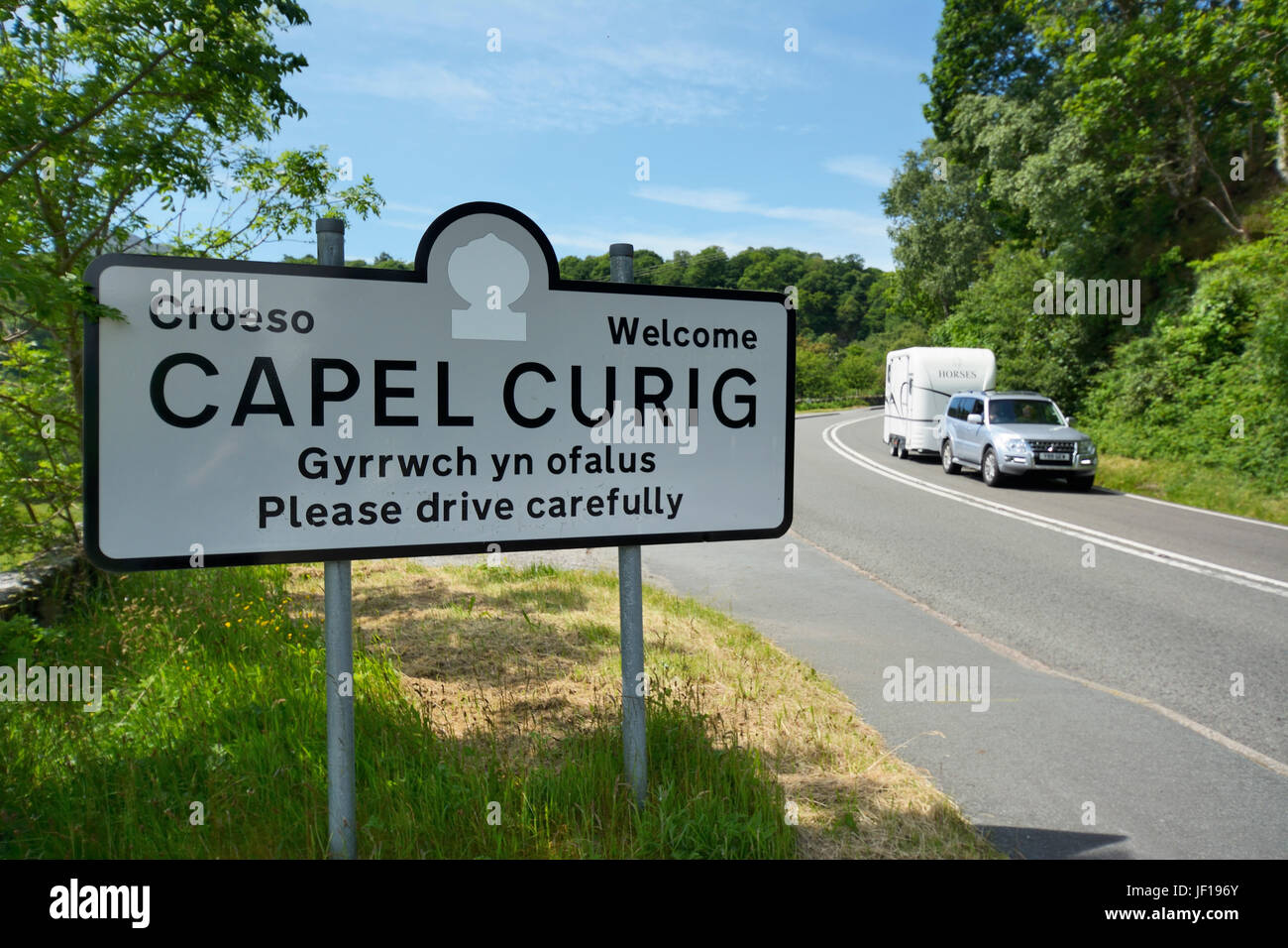 Village sign for Capel Curig, a village in Snowdonia situated on the ...