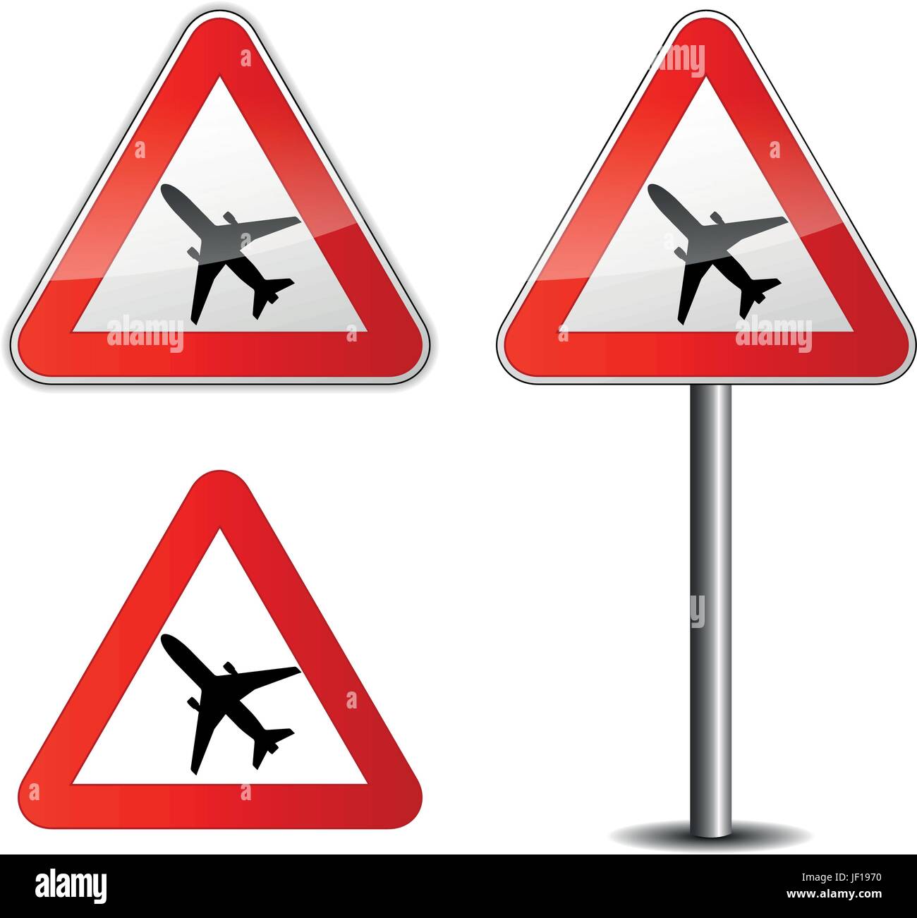 Airport warning sign red triangle hi-res stock photography and images ...