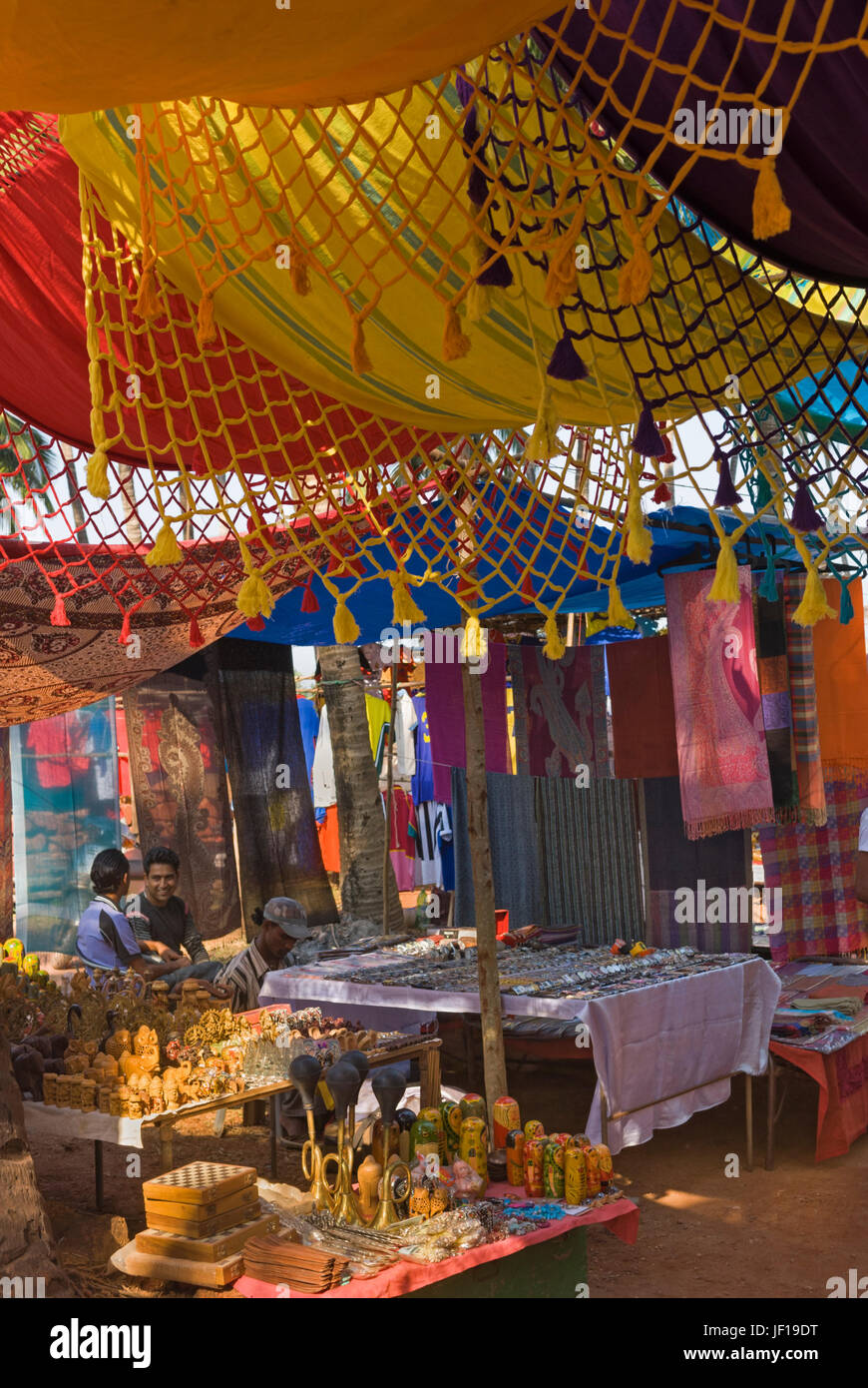 Anjuna Flea Market Goa India Stock Photo - Alamy
