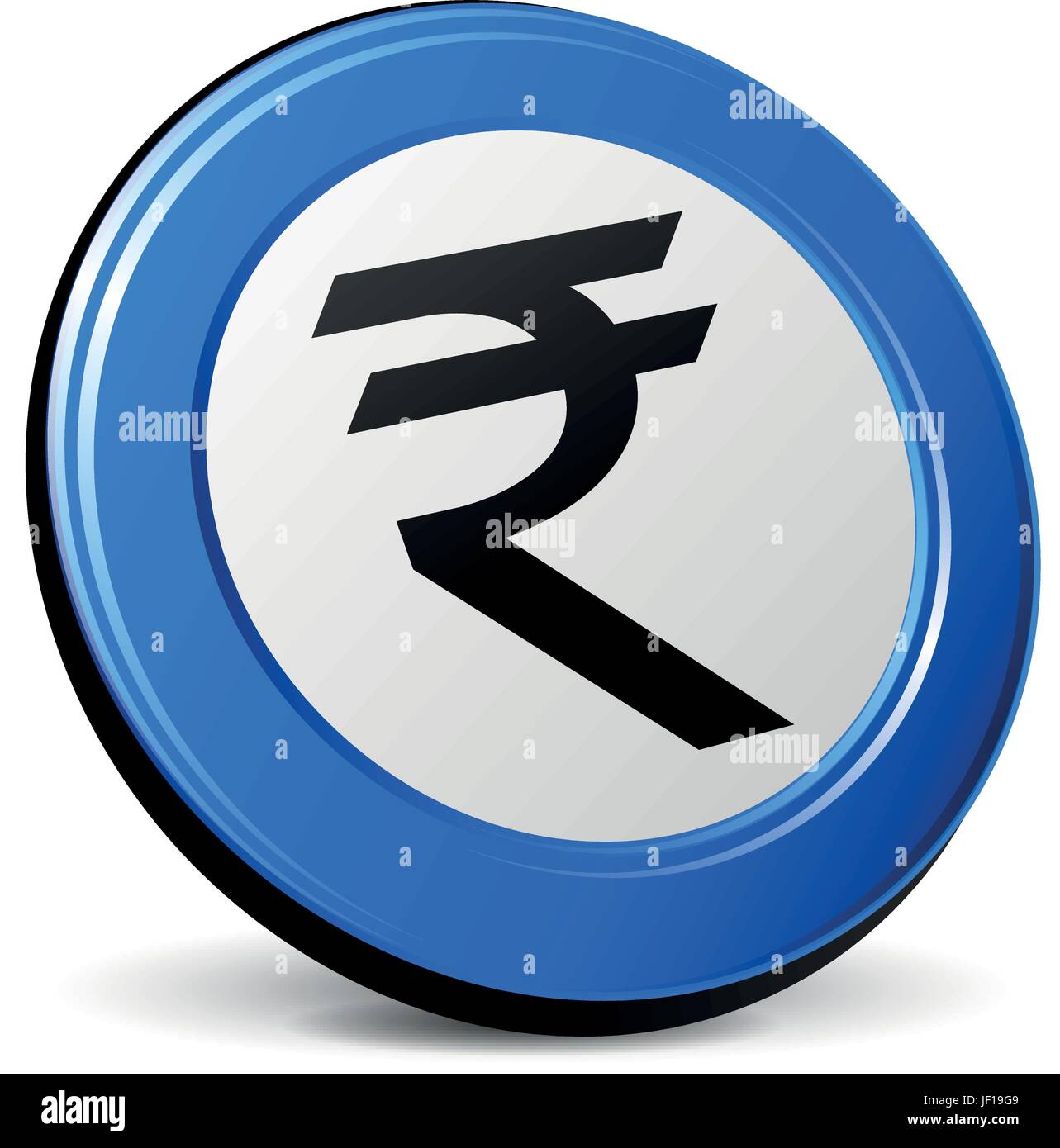 Blue sign indian rupee symbol Stock Vector Images - Alamy
