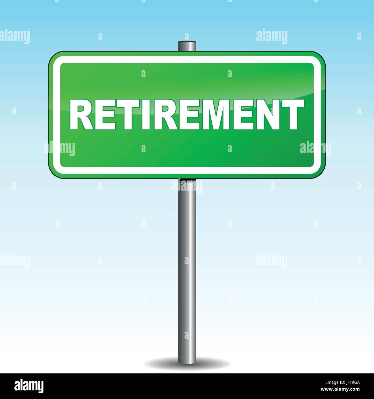 Work retire sign Stock Vector Images - Alamy