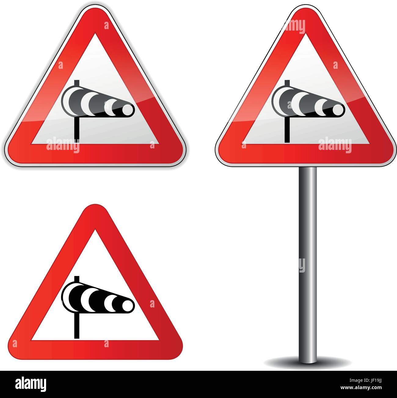 Side wind road sign warning hi-res stock photography and images - Alamy
