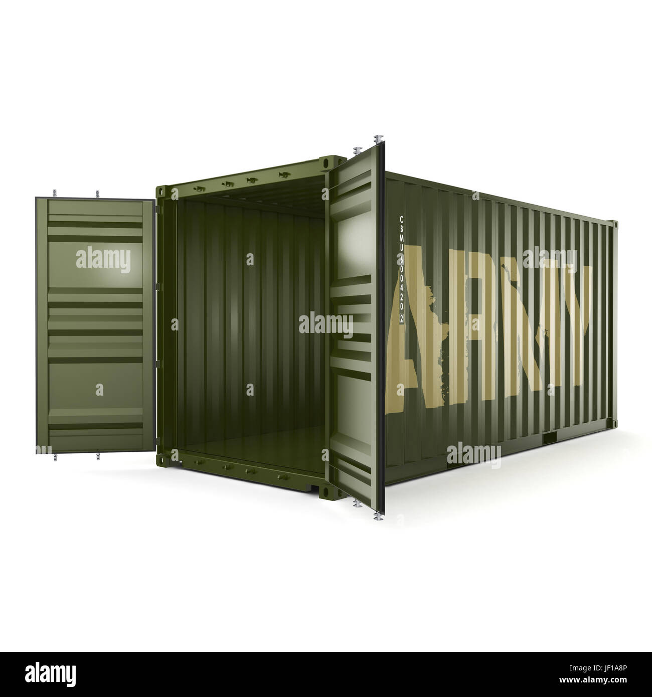 3D rendering army container Stock Photo - Alamy