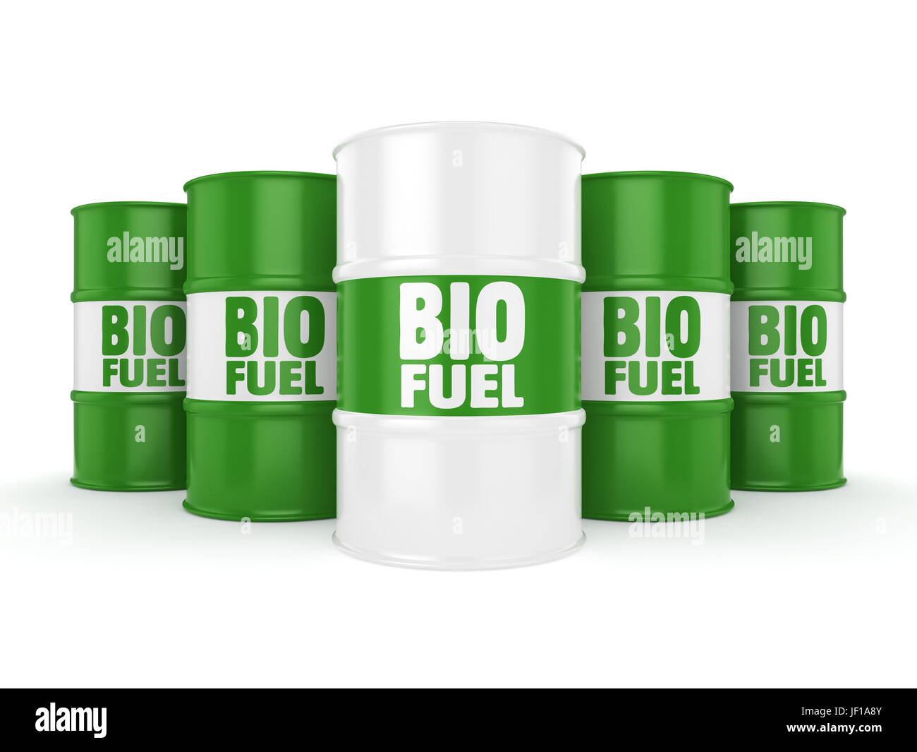 3D rendering barrels of biofuels Stock Photo - Alamy