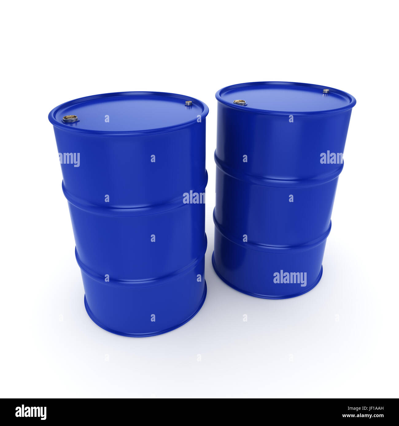 3D rendering blue barrels Stock Photo - Alamy