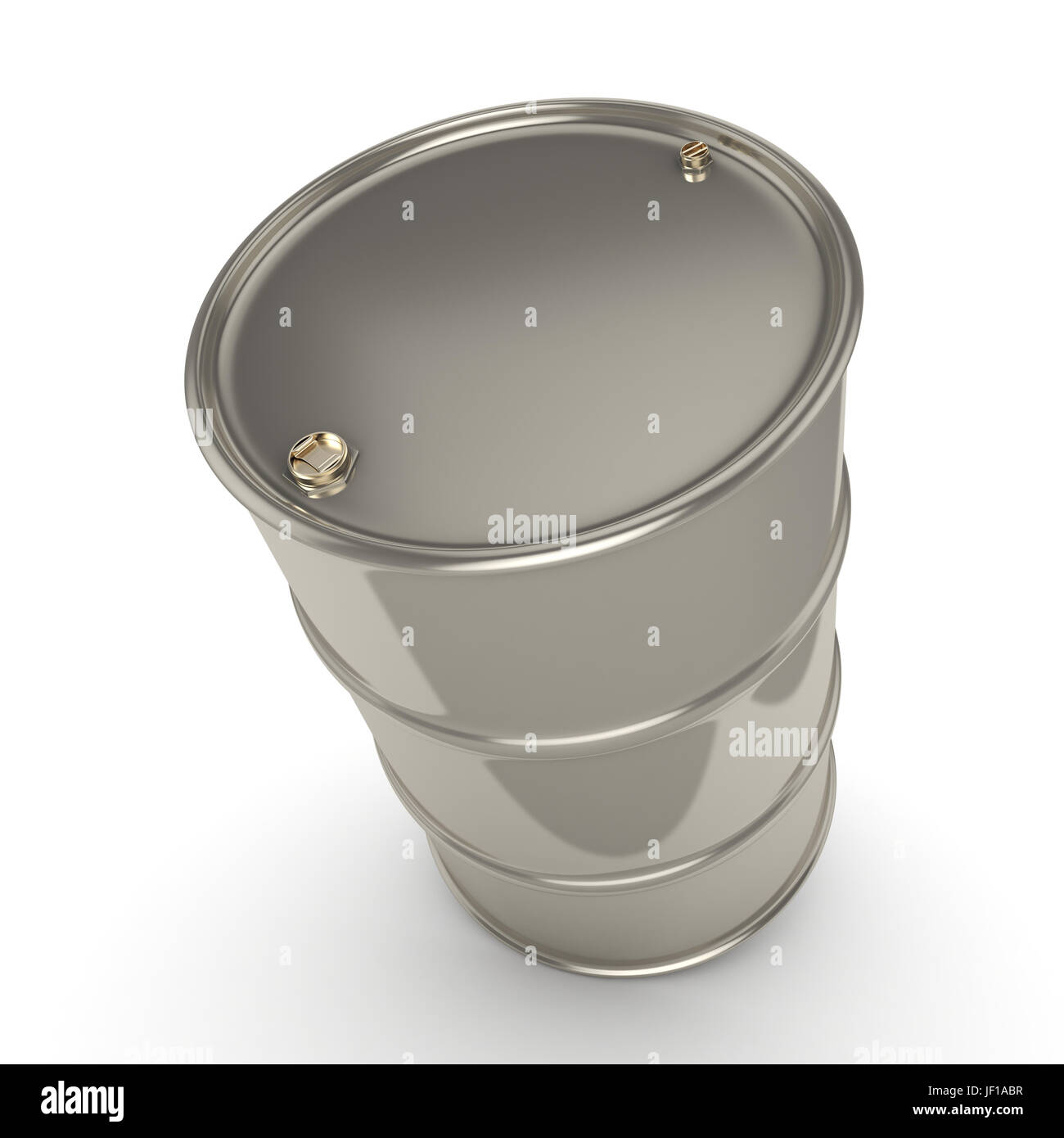 3D rendering Shiny chrome barrel Stock Photo - Alamy