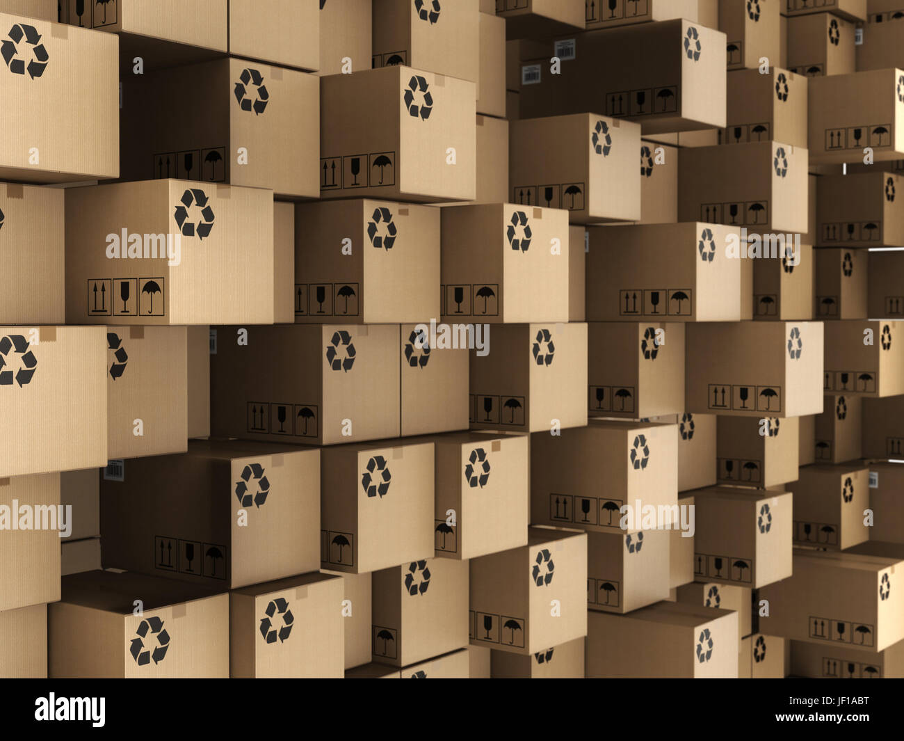 3D rendering cardboard box Stock Photo - Alamy