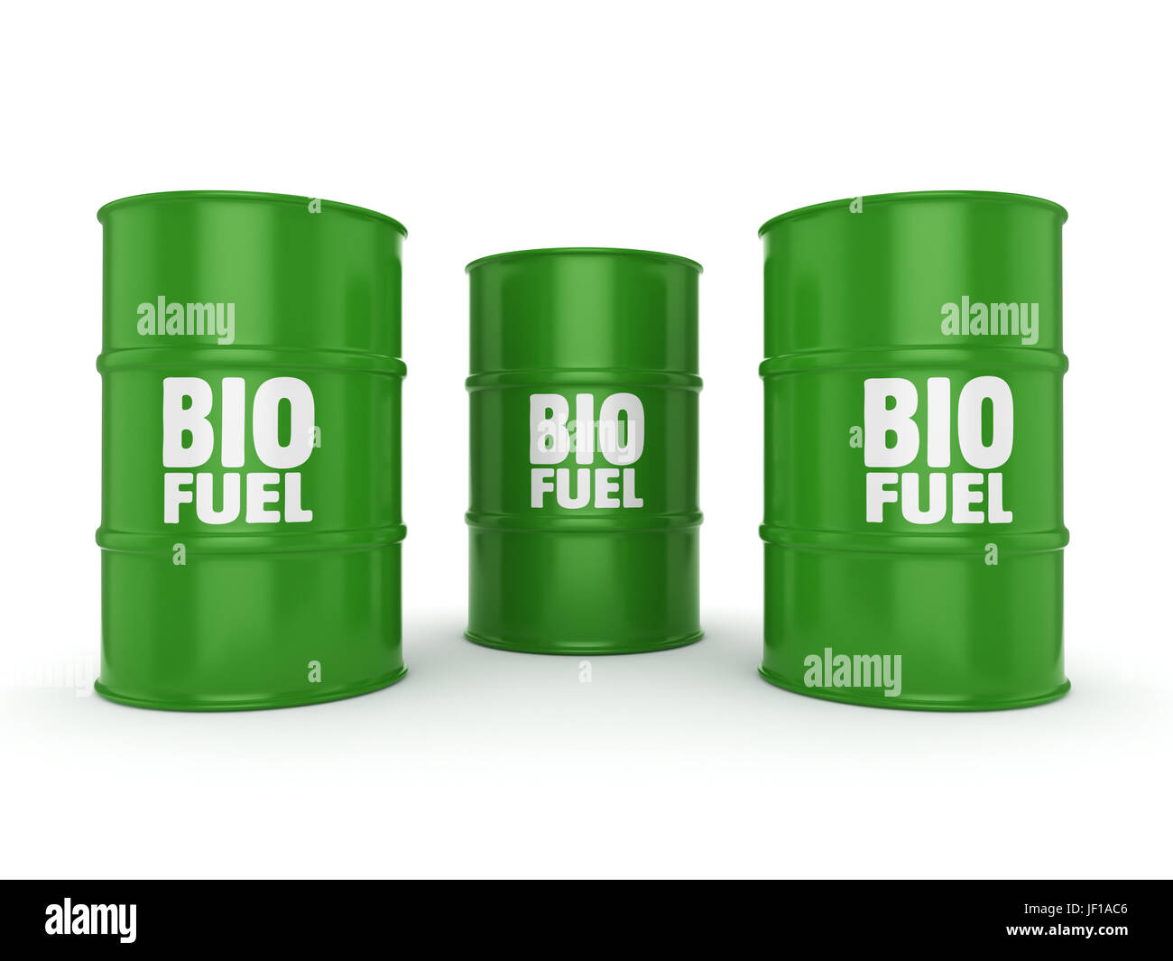 3D rendering barrels of biofuels Stock Photo - Alamy