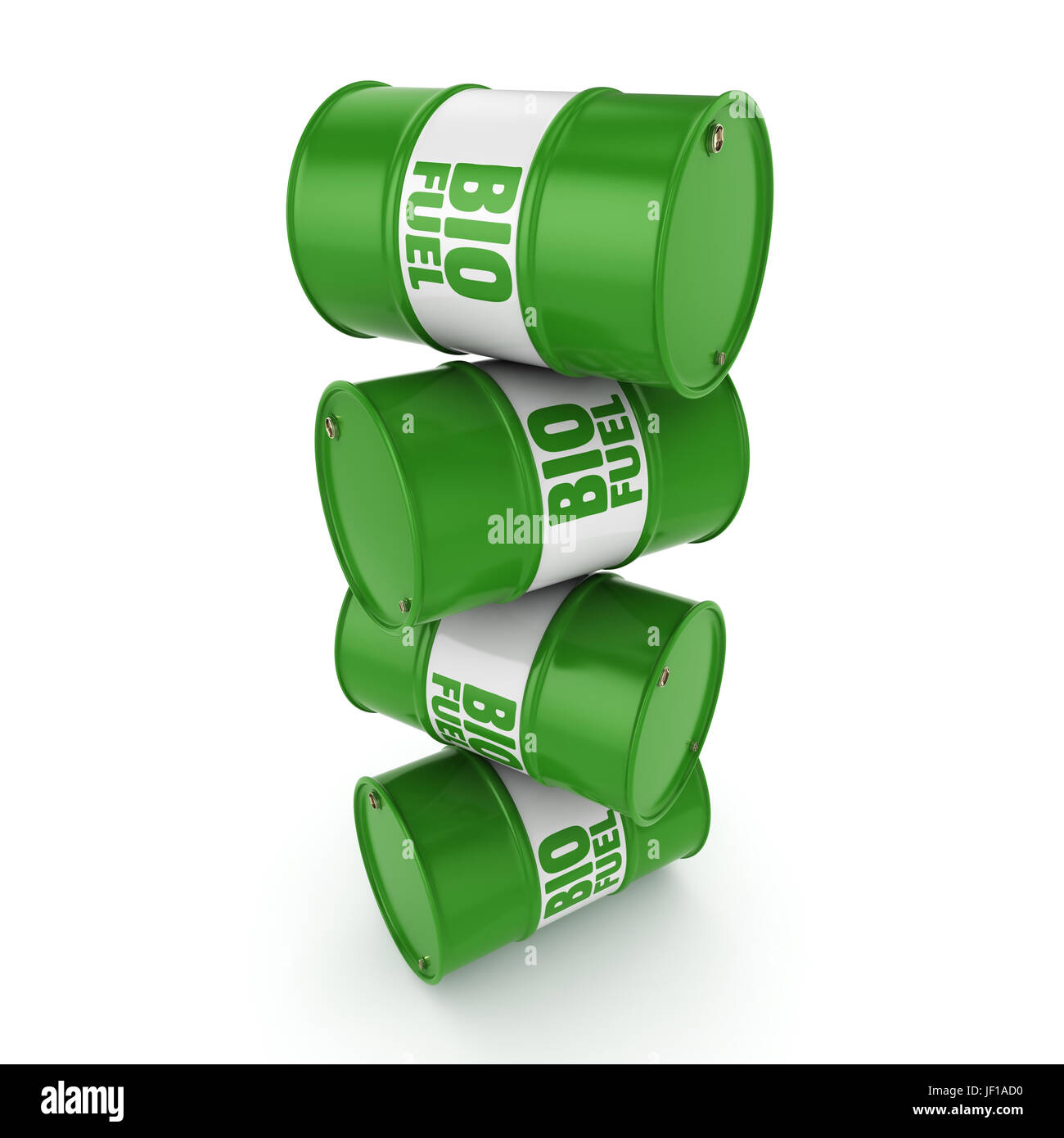 3D rendering barrels of biofuels Stock Photo - Alamy