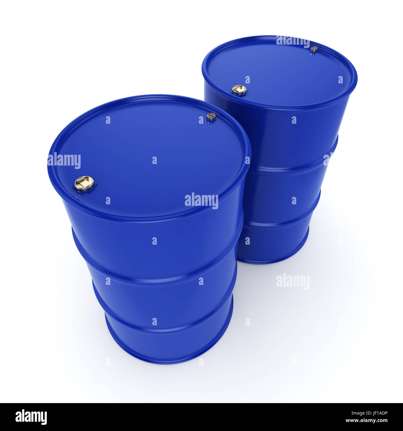 3D rendering blue barrels Stock Photo - Alamy