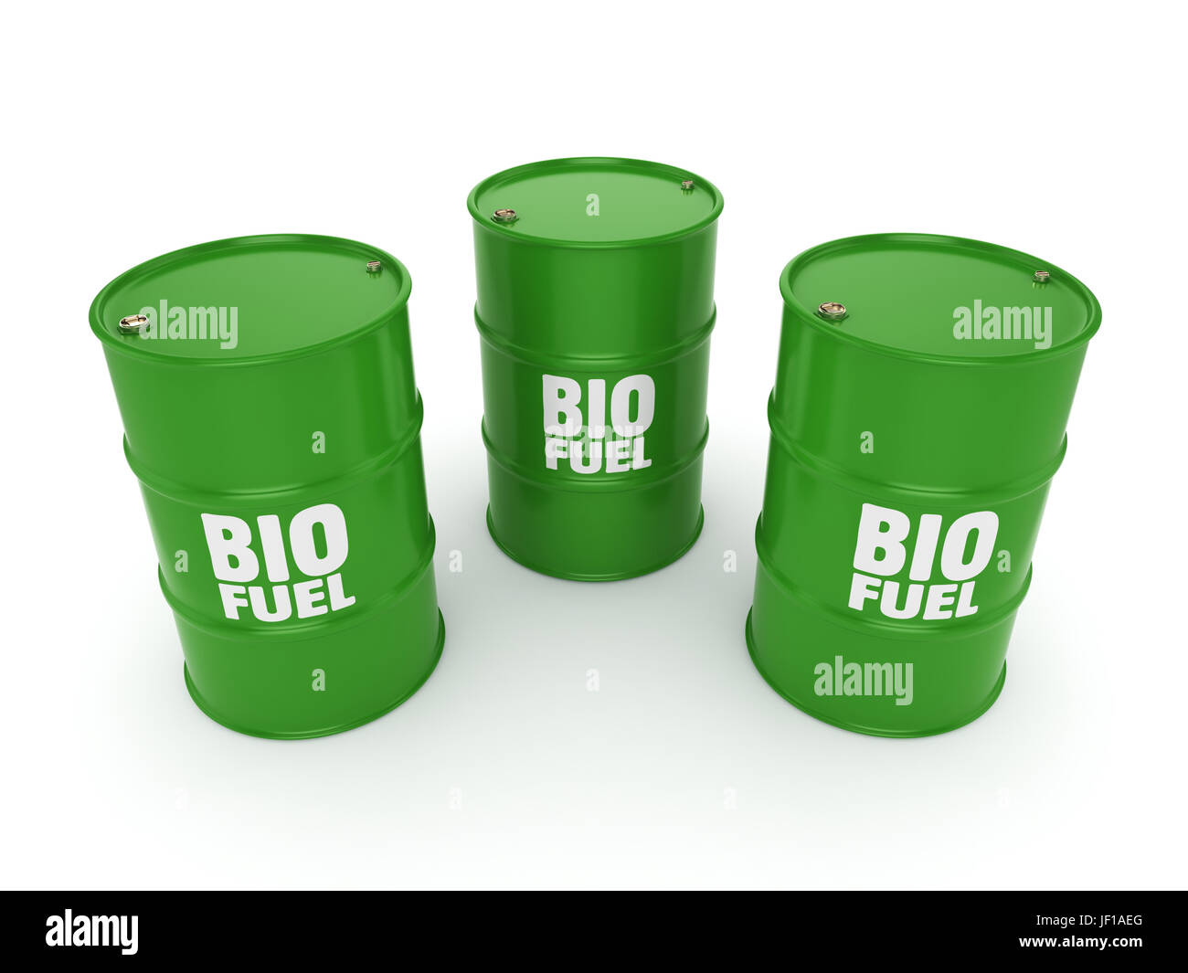3D rendering barrels of biofuels Stock Photo - Alamy