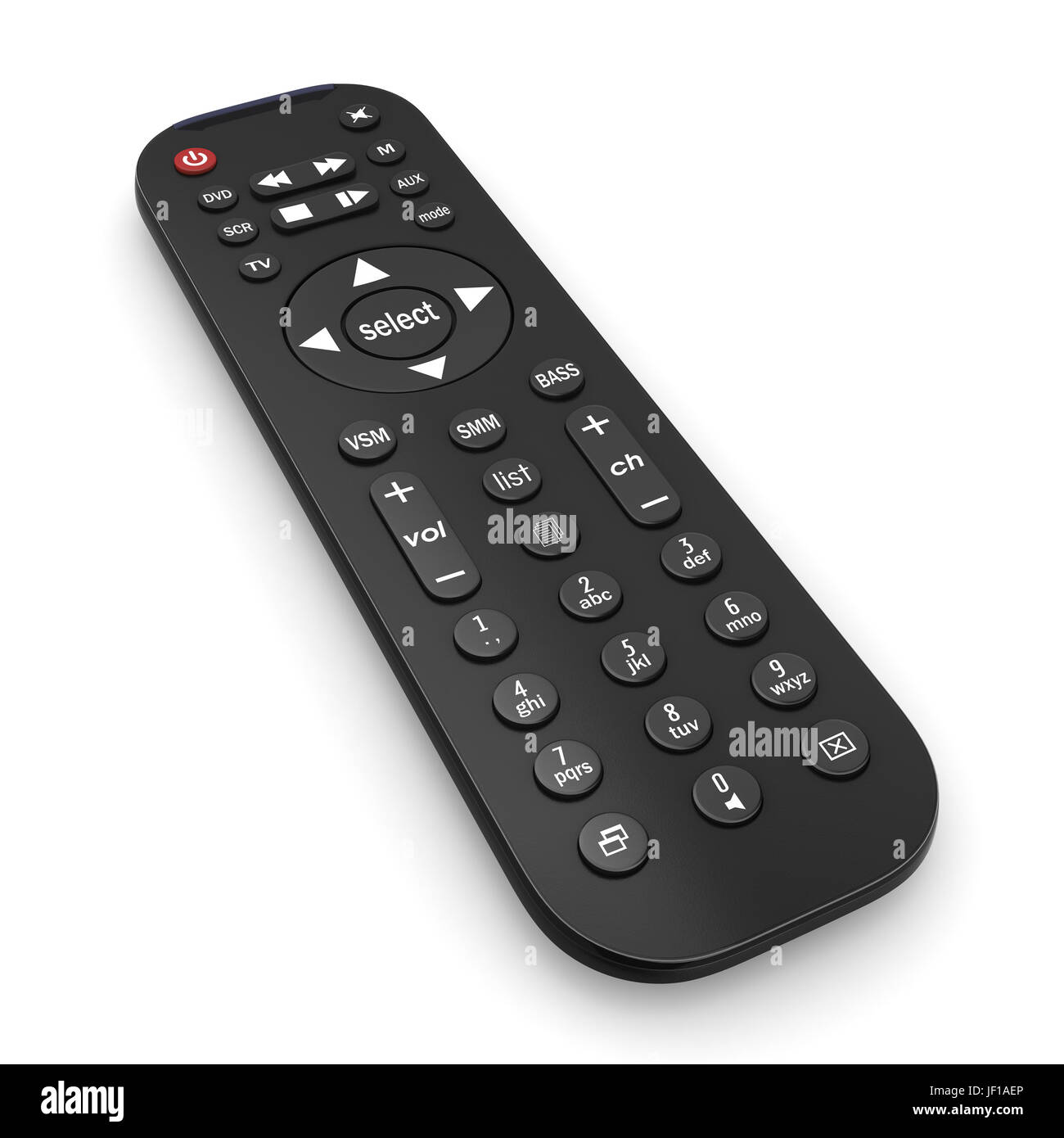 3D rendering TV Remote Stock Photo - Alamy