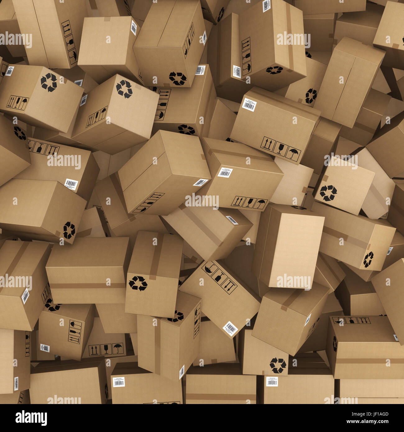 3D rendering cardboard box Stock Photo - Alamy