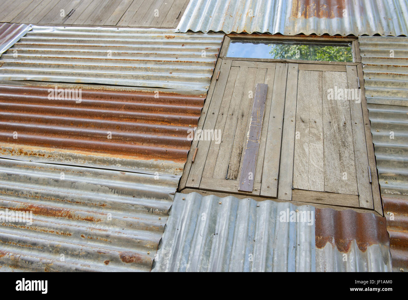 Rusty metal plate and windows background Stock Photo - Alamy