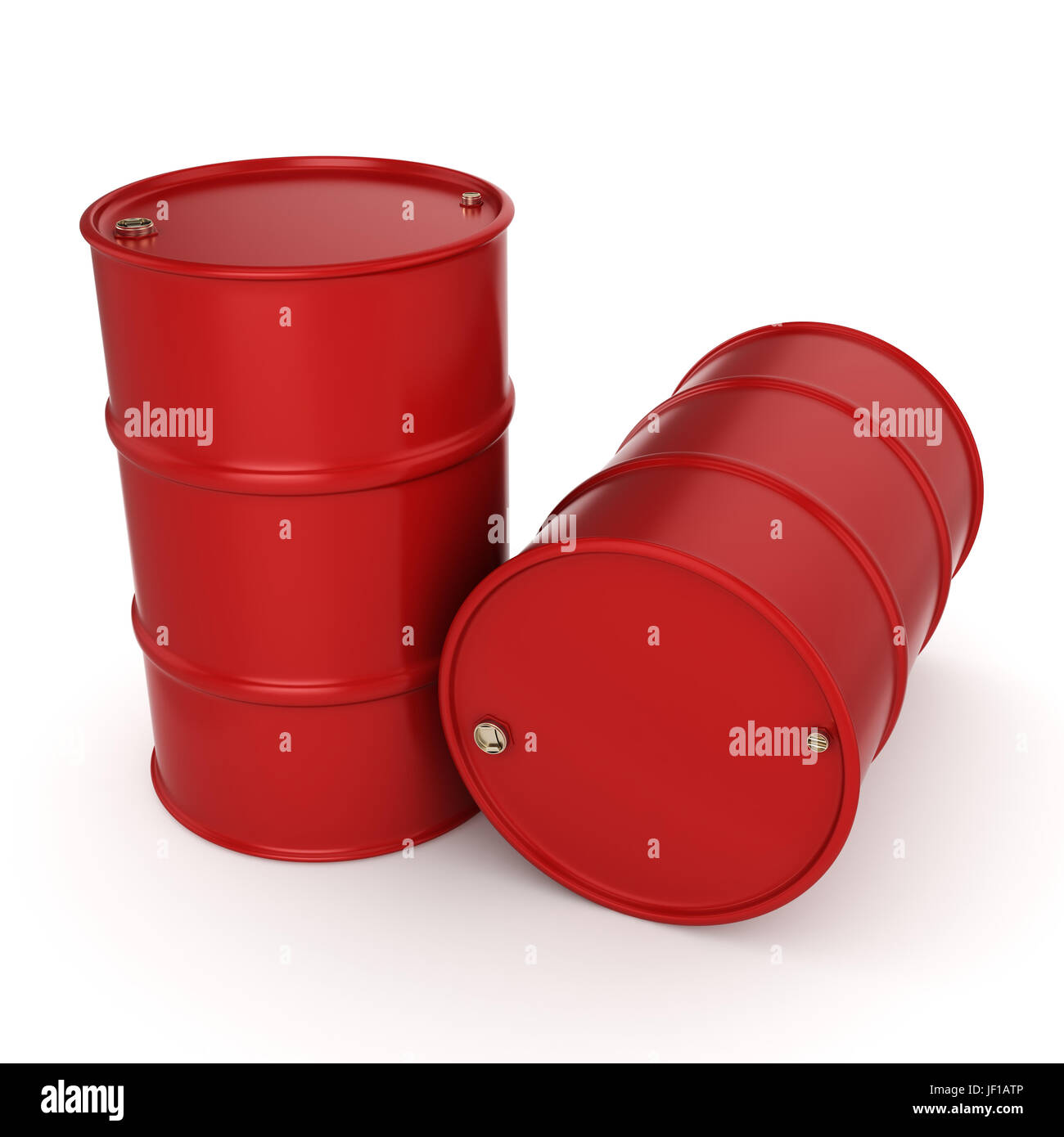 3D rendering red barrels Stock Photo - Alamy