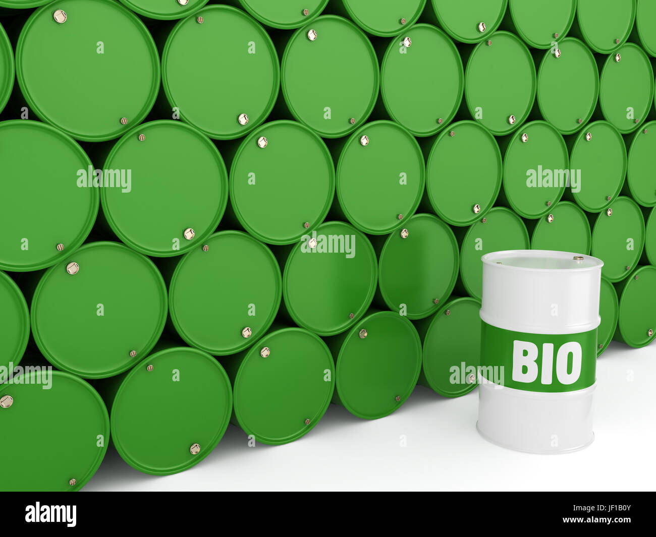 3D rendering barrel of biofuels Stock Photo - Alamy