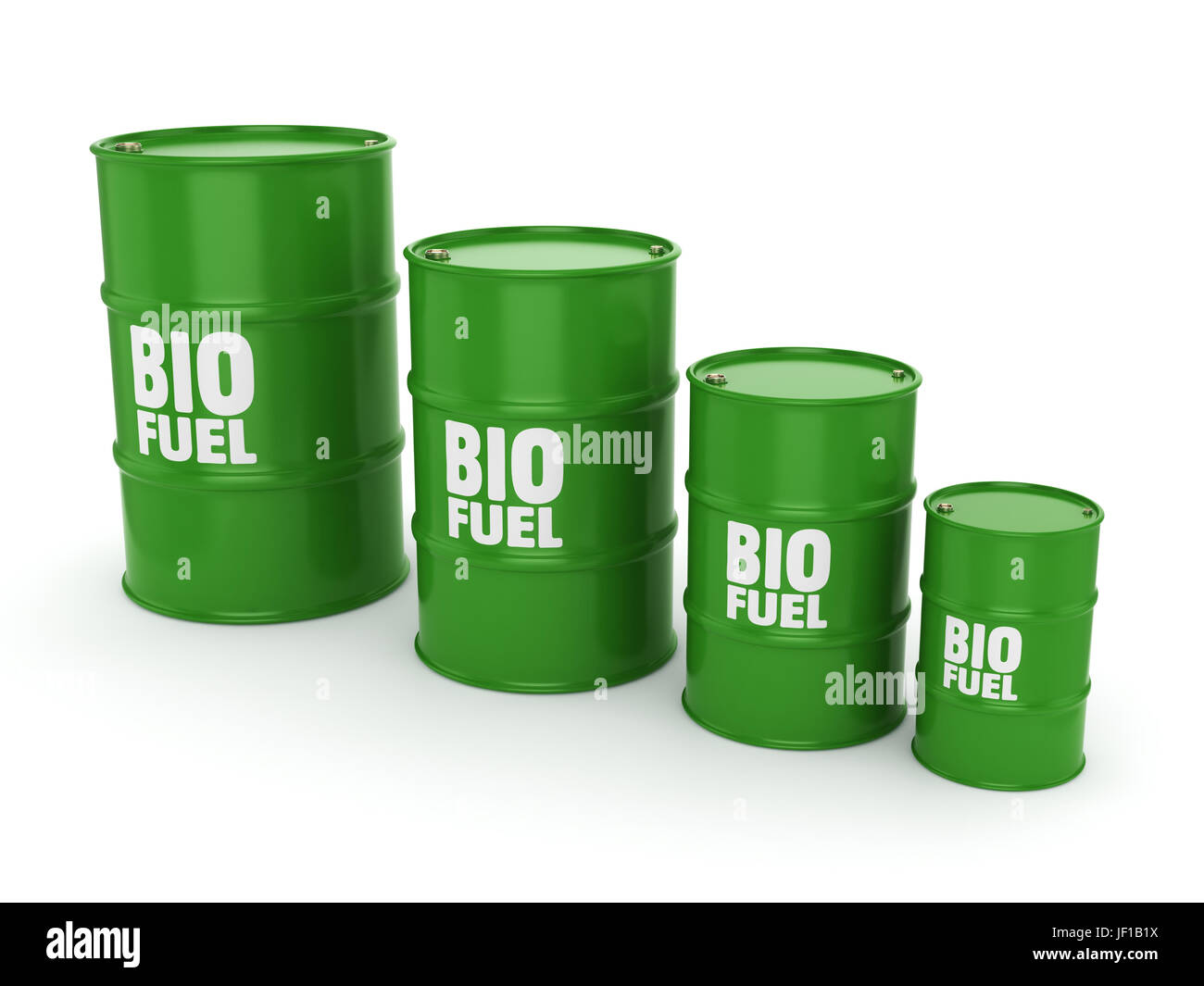 3D rendering barrels of biofuels Stock Photo - Alamy