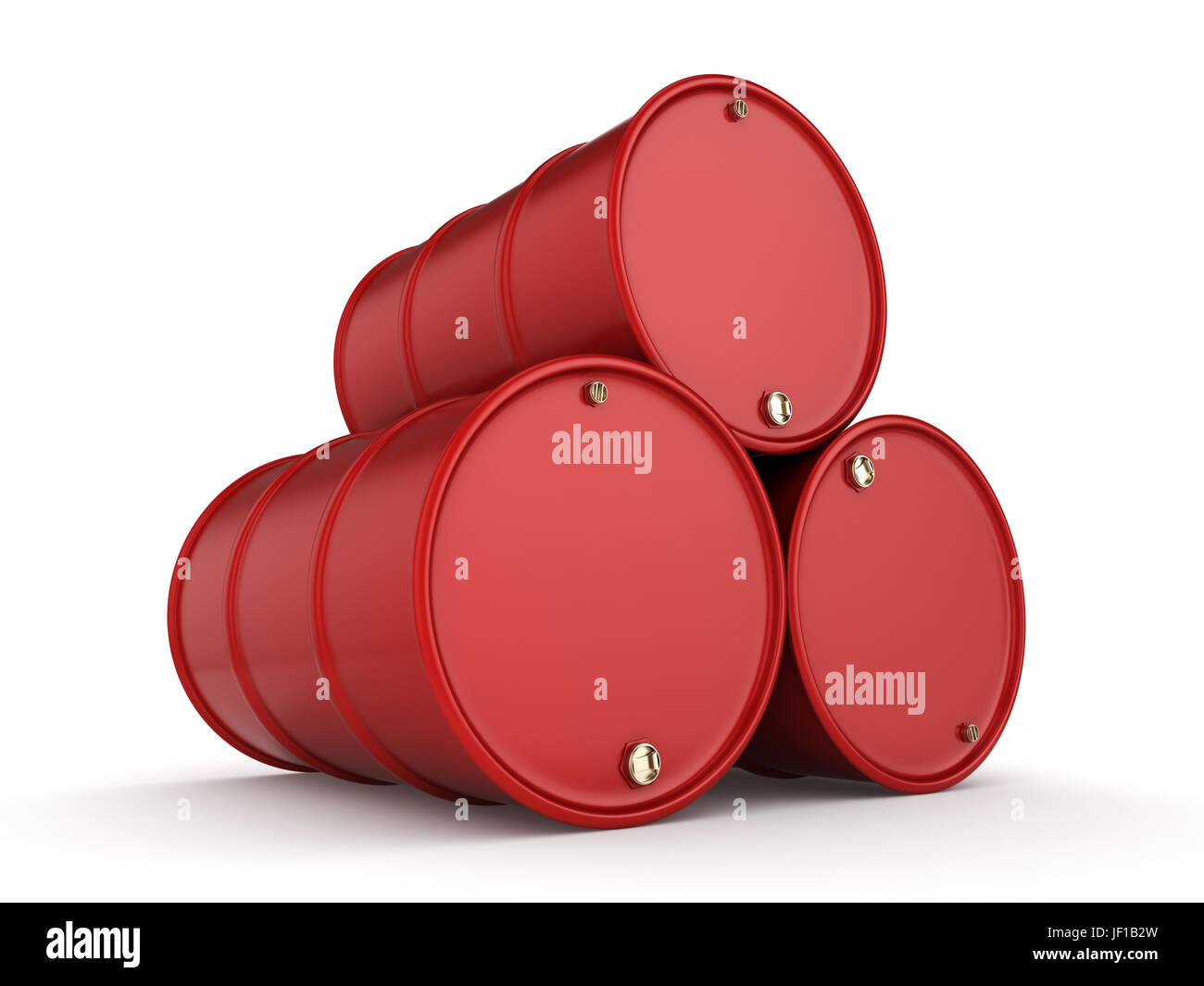 3D rendering red barrels Stock Photo - Alamy