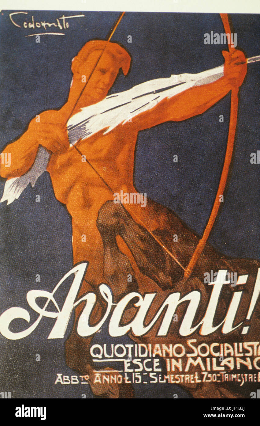 avanti! political daily newspaper of the Socialist Party Stock Photo ...