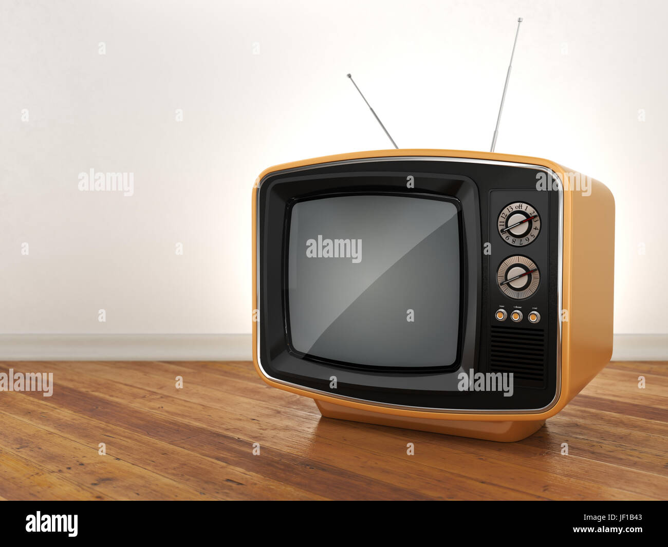 3D rendering old tv Stock Photo - Alamy