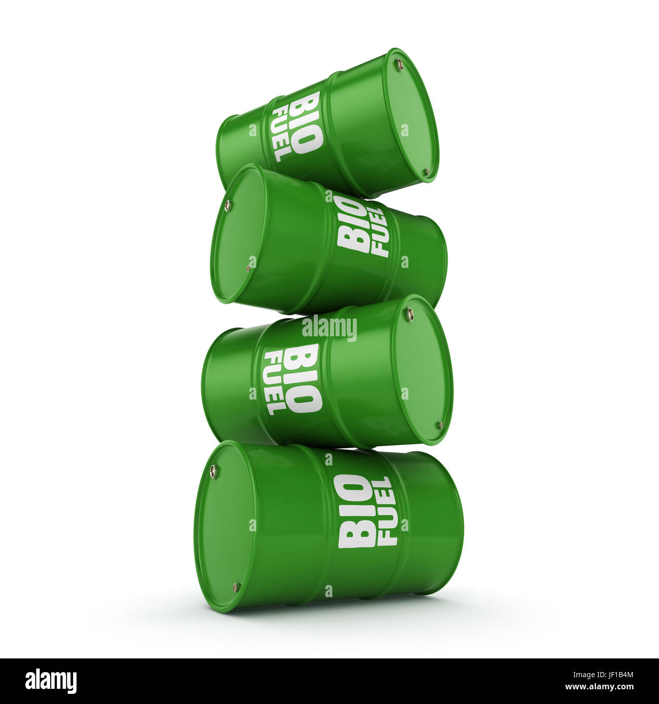 3D rendering barrels of biofuels Stock Photo - Alamy