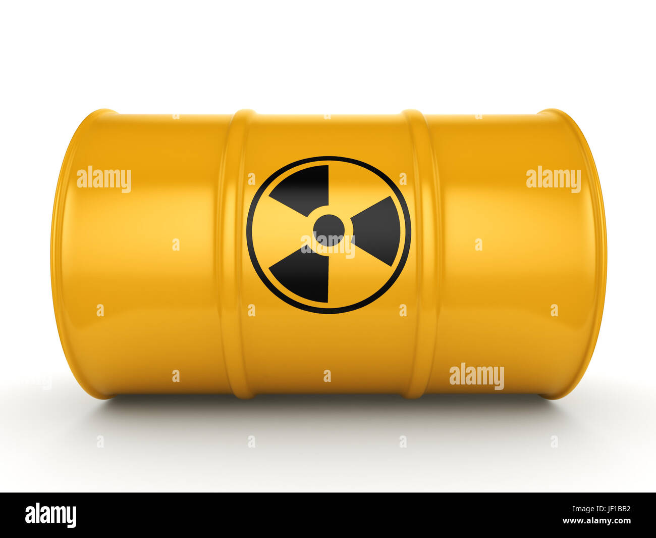 3D rendering radioactive barrel Stock Photo - Alamy