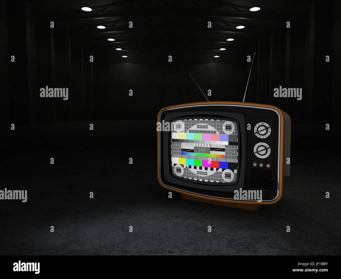 3D rendering old tv Stock Photo - Alamy