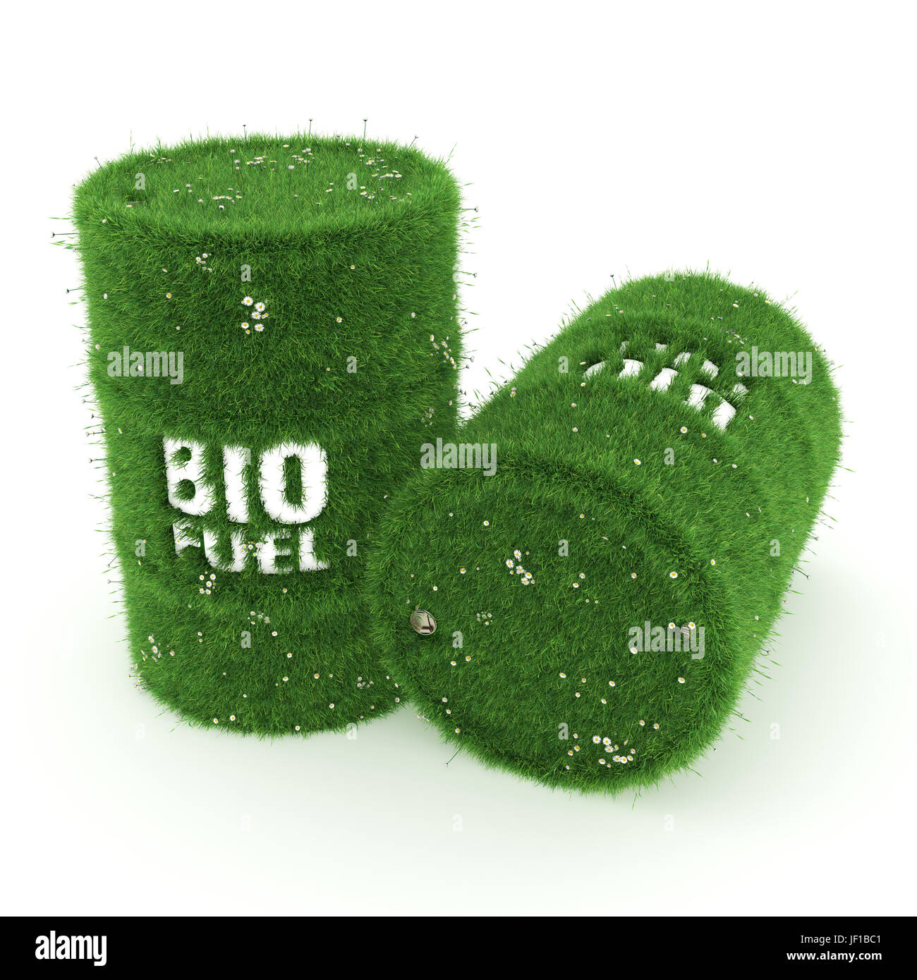 3D rendering barrels of biofuels Stock Photo - Alamy