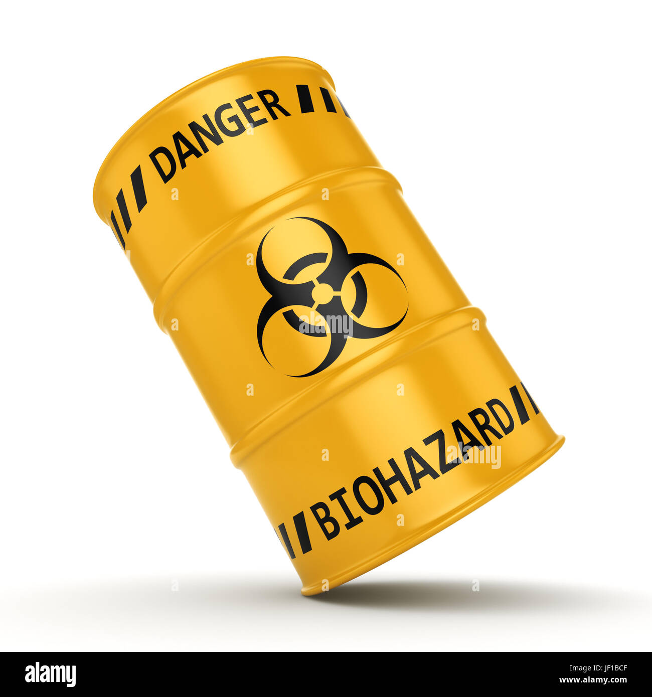 3D rendering biohazard barrel Stock Photo - Alamy