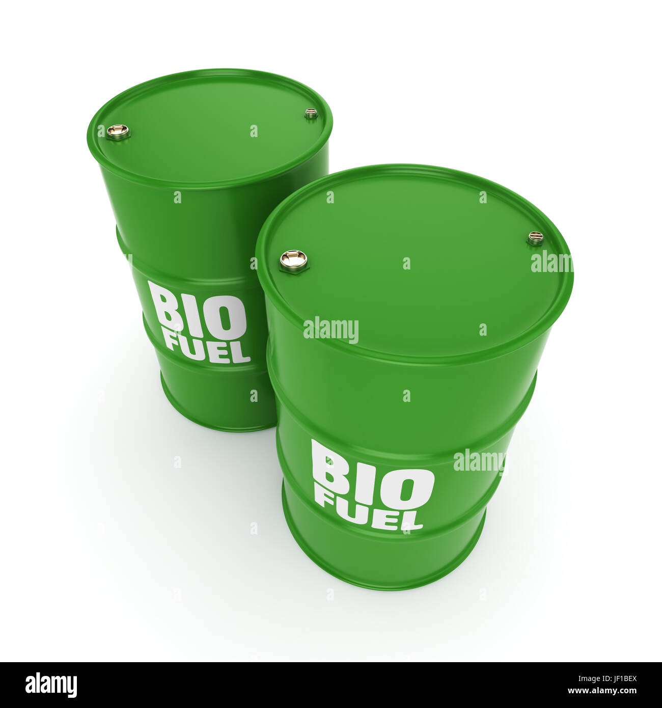 3D rendering barrels of biofuels Stock Photo - Alamy