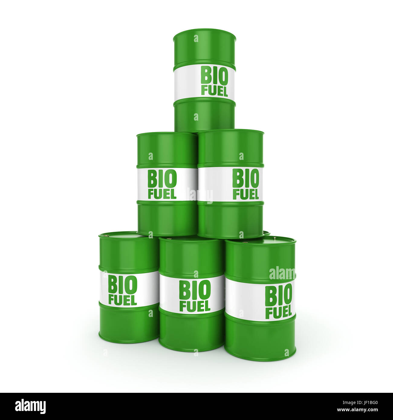 3D rendering barrels of biofuels Stock Photo - Alamy