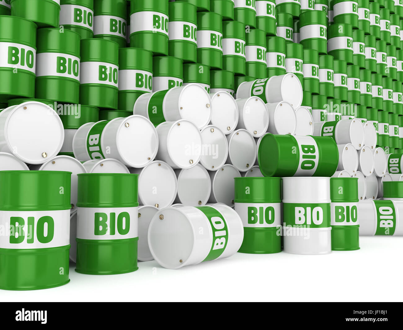 3D rendering barrel of biofuels Stock Photo - Alamy