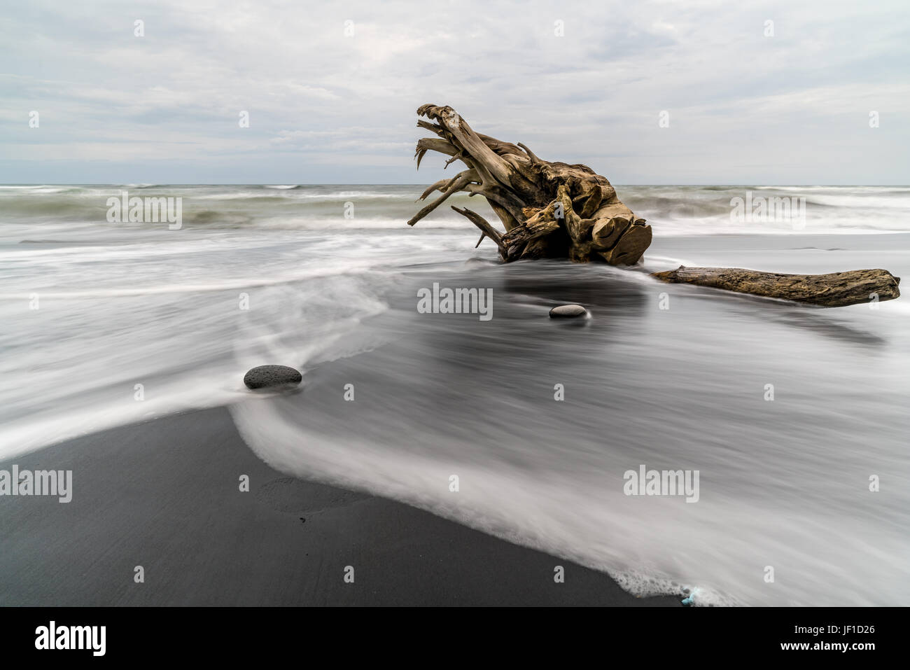 Driftwood log on a breathtaking Bali beach and the incredible effect of ...
