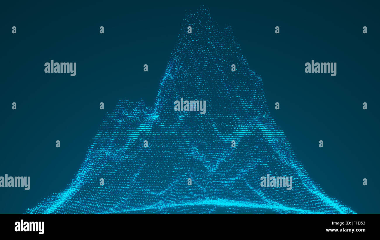 Abstract digital landscape. 3d render Stock Photo - Alamy