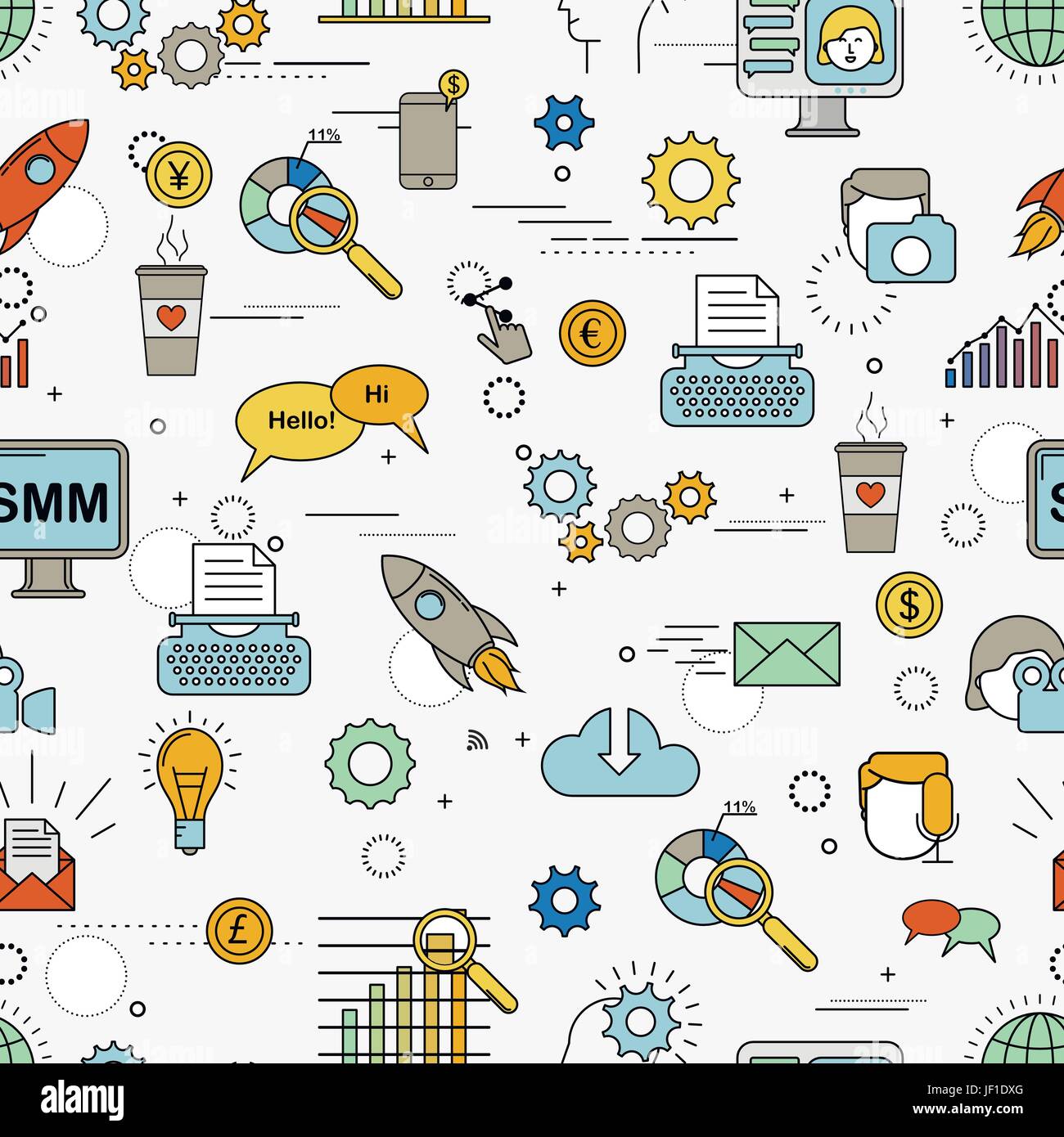 Social Media Marketing pattern Stock Vector Image & Art - Alamy