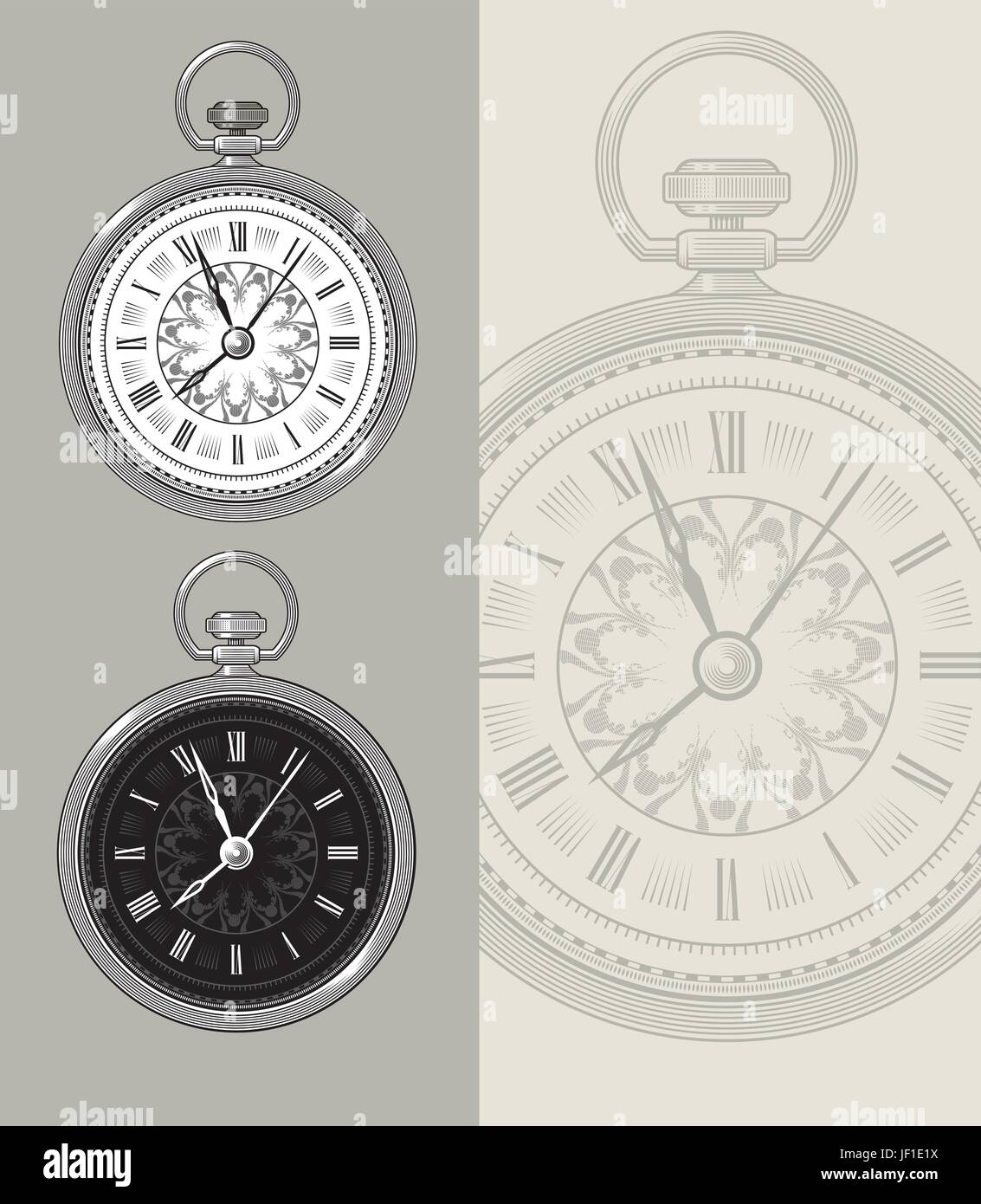 Open Pocket Watch Sketch