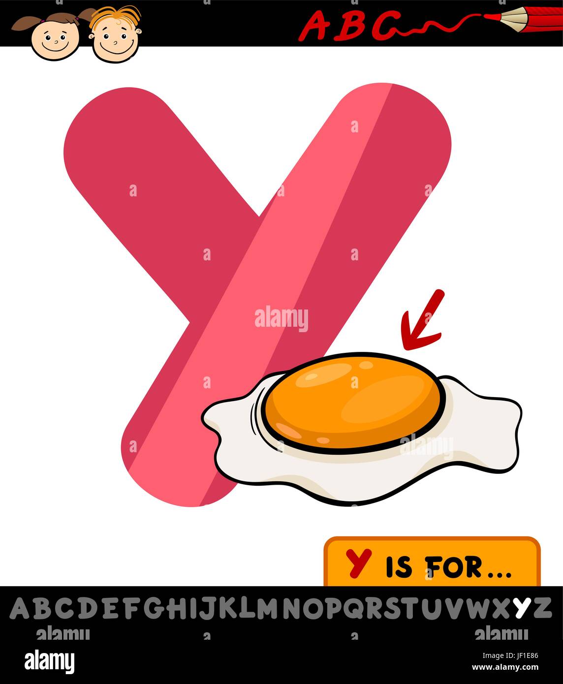 Cartoon alphabet letter y hi-res stock photography and images - Alamy