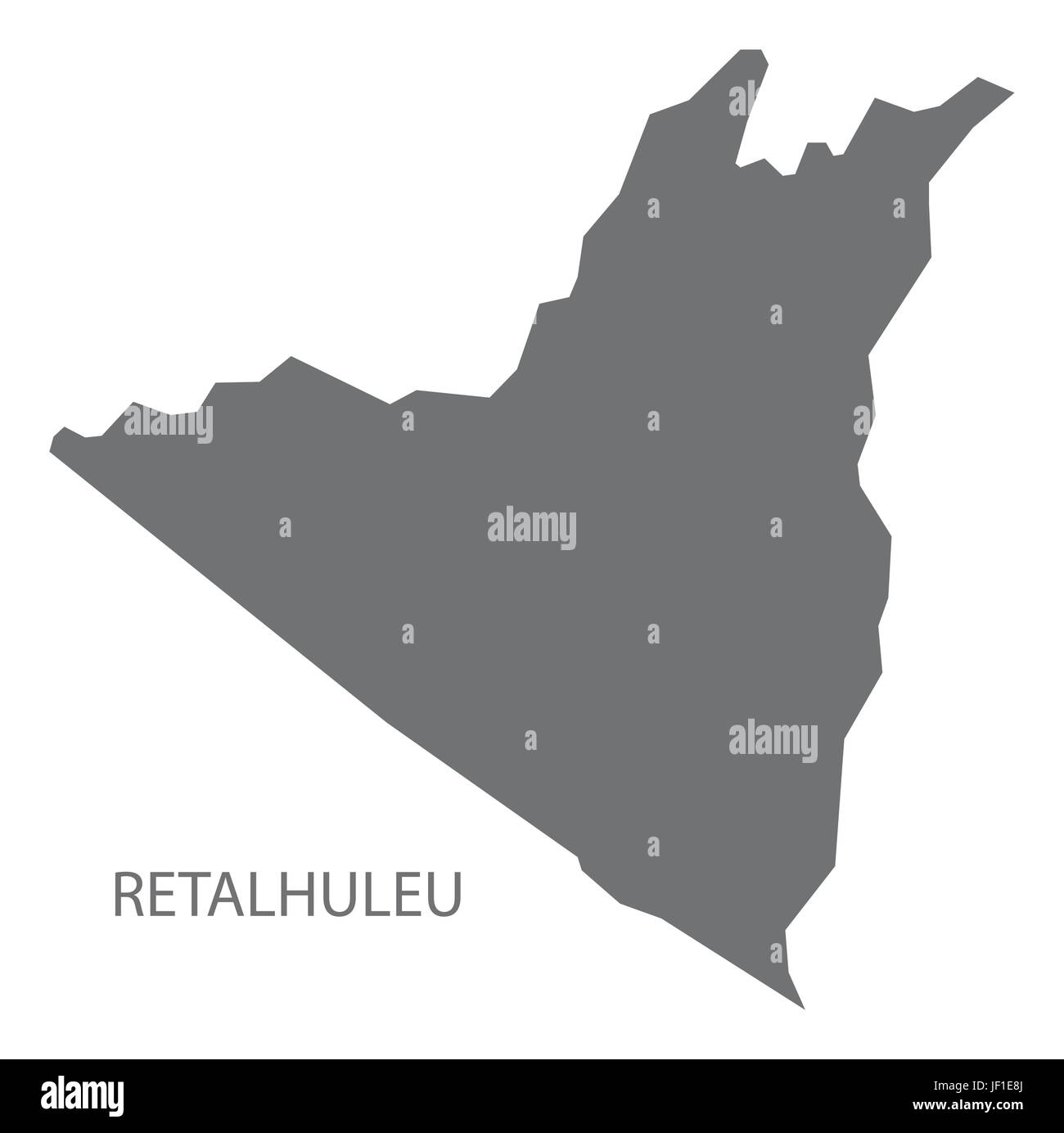 Retalhuleu Guatemala map grey illustration silhouette Stock Vector ...