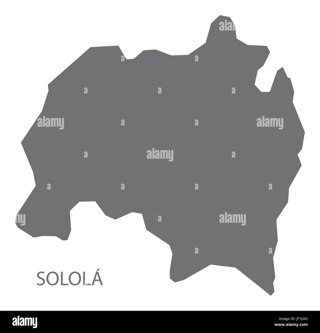 Solola Guatemala map grey illustration silhouette Stock Vector Image ...