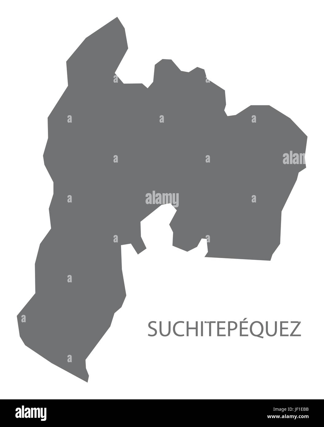 Suchitepequez Guatemala map grey illustration silhouette Stock Vector ...