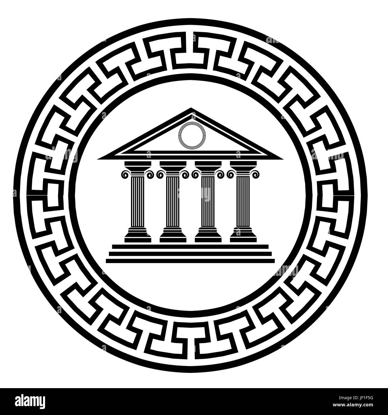 Greek temple art Cut Out Stock Images & Pictures - Alamy