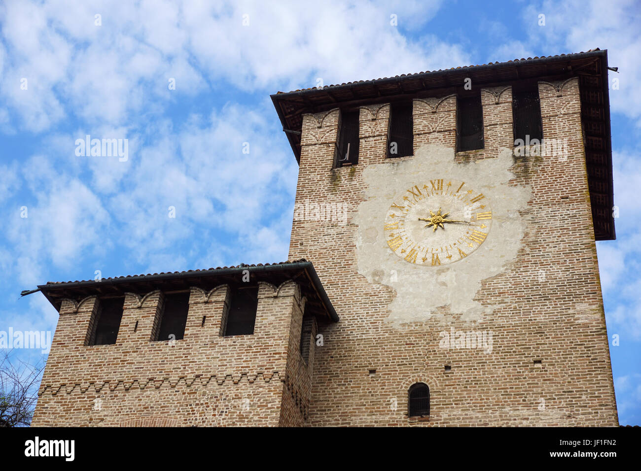 PARMA, ITALY - APRIL 2017 : The Rocca Sanvitale of Fontanellato stands ...