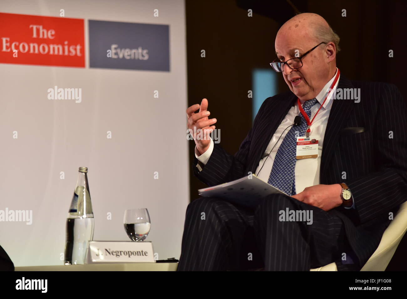 John Negroponte, former US deputy secretary of state, during the 21st ...