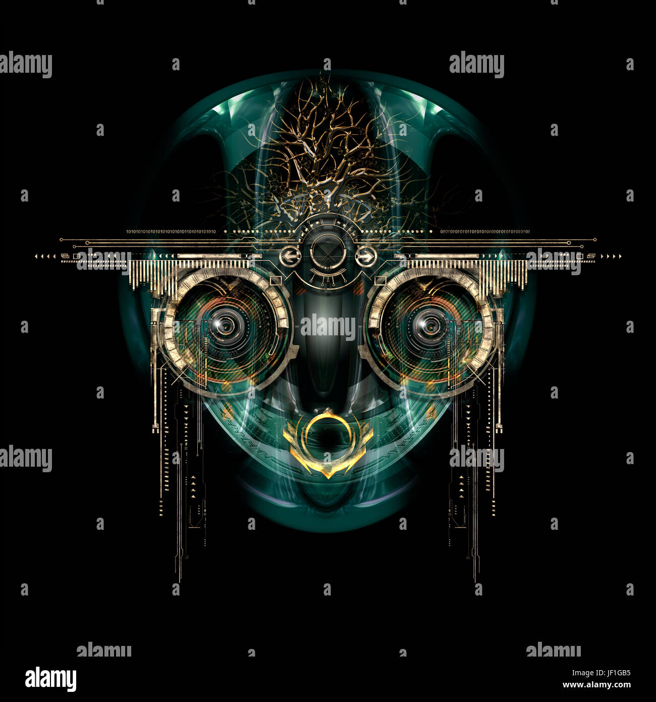 futuristic cyborg face Stock Photo - Alamy