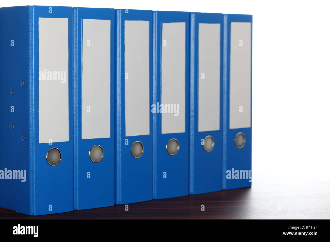 six blue file folders Stock Photo - Alamy