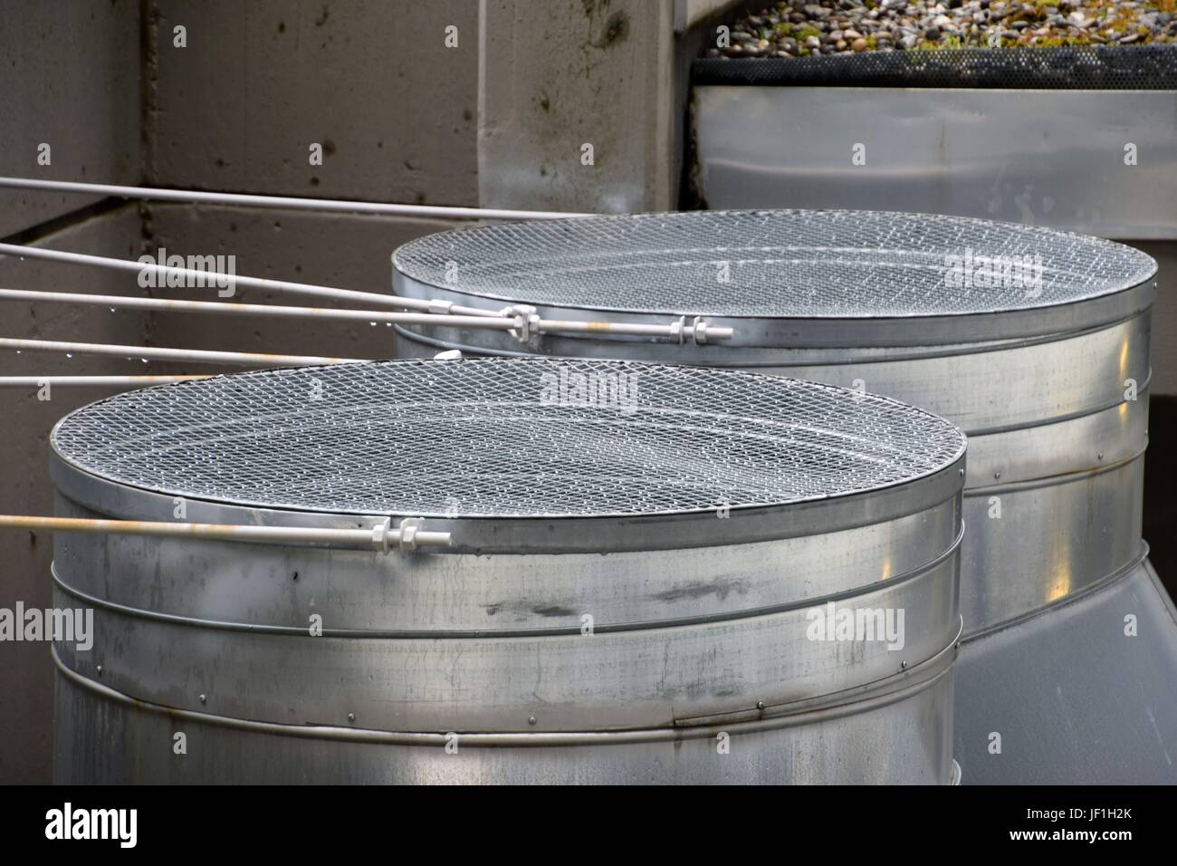 large exhaust pipes / große Abluftrohre Stock Photo - Alamy