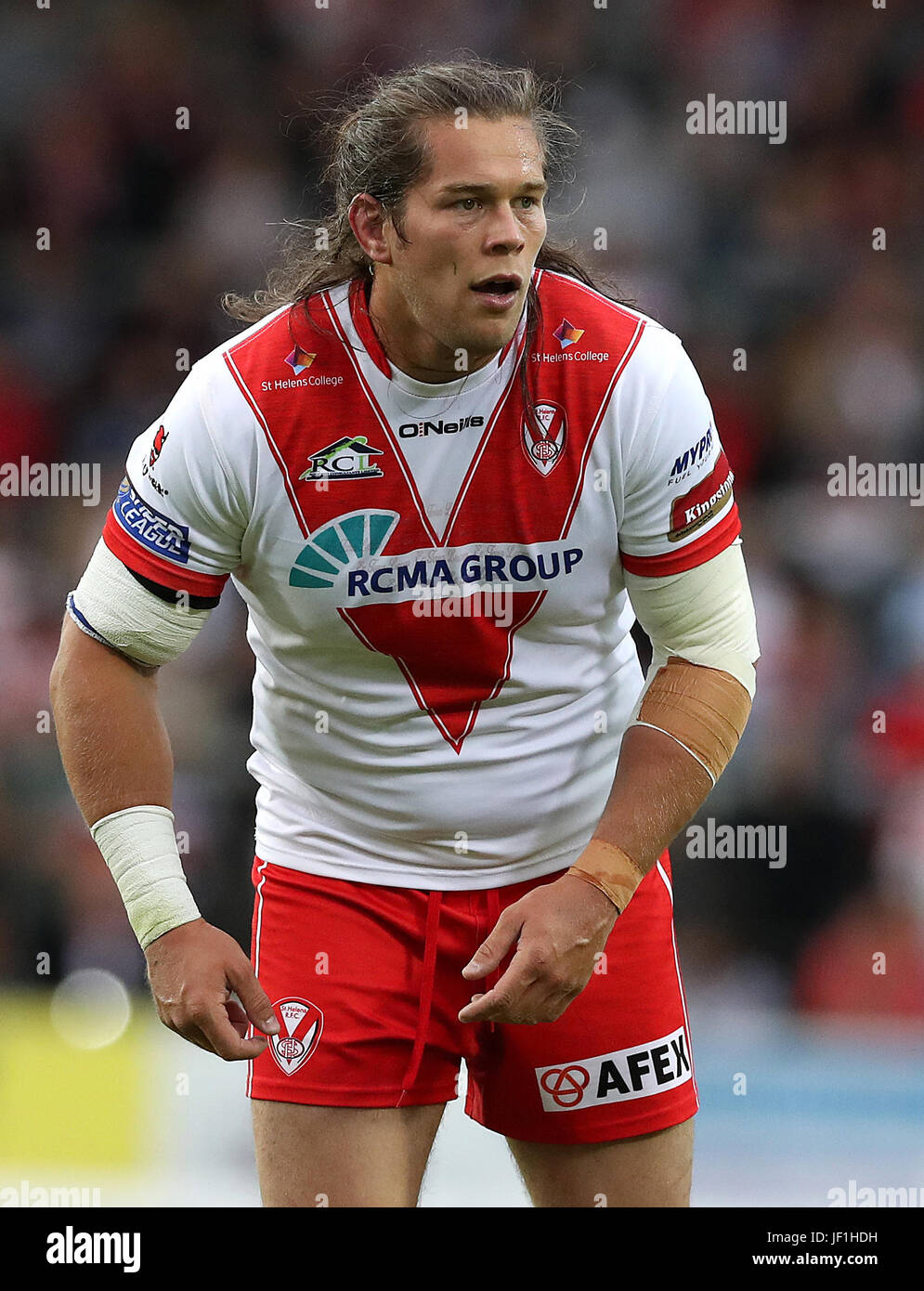 St Helens Louie McCarthy-Scarsbrook, during the Betfred Super League ...